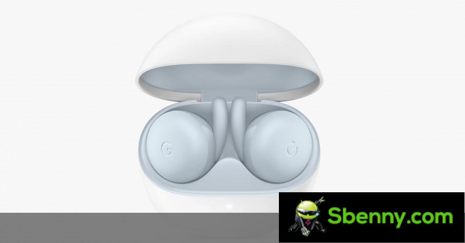 The Google Pixel Buds A-Series TWS earphones appear in the new Sky Blue ...